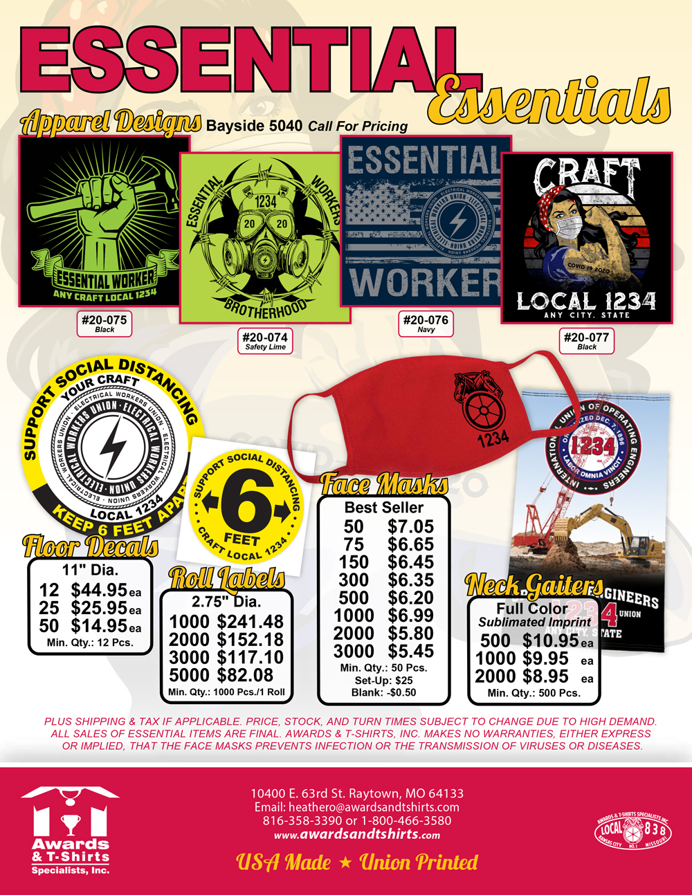 Awards & T-Shirts Specialists, Inc. - Your Source for USA Union Made ...